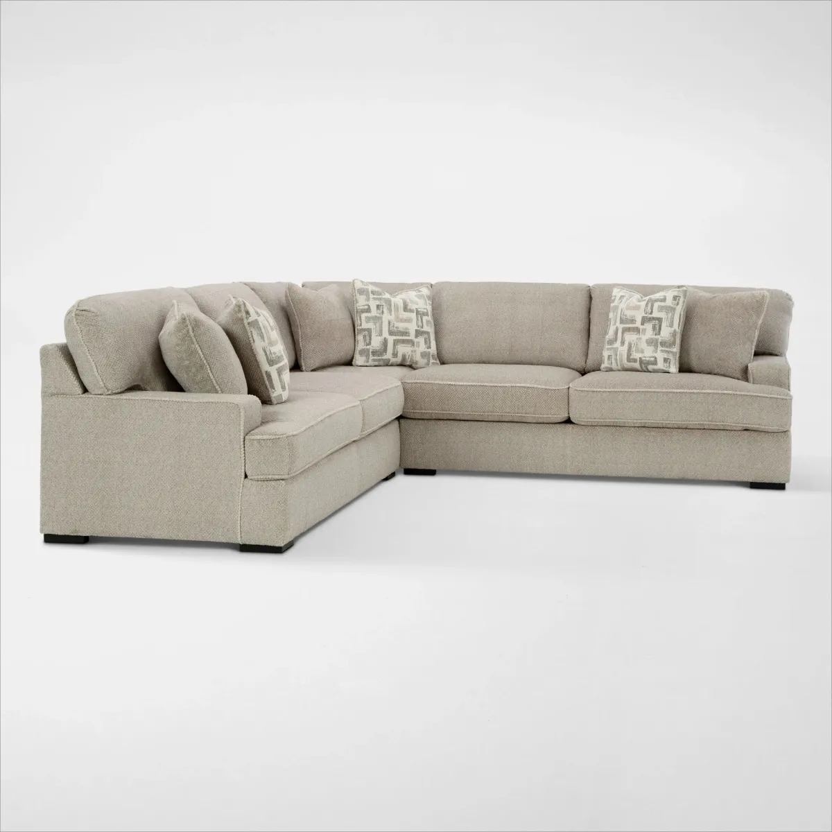 Bowery Foam Comfort Sleeper Sectional - Luscious Champagne by American ...