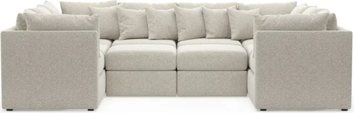 Sasha Foam Comfort Sectional - River Rock Ivory by American Signature ...