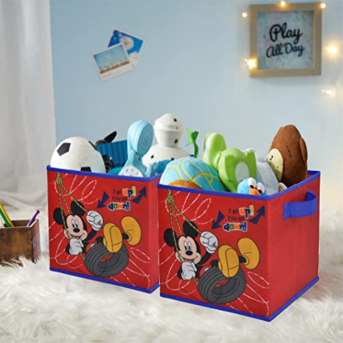 Disney Mickey Mouse Storage Cubes, Set of 2, 10-Inch