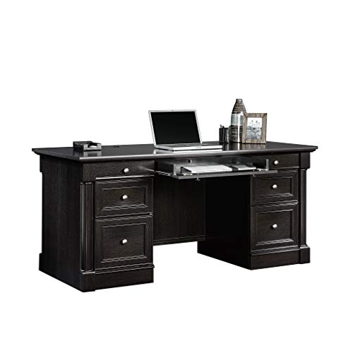 Sauder Palladia Executive Desk, Wind Oak finish