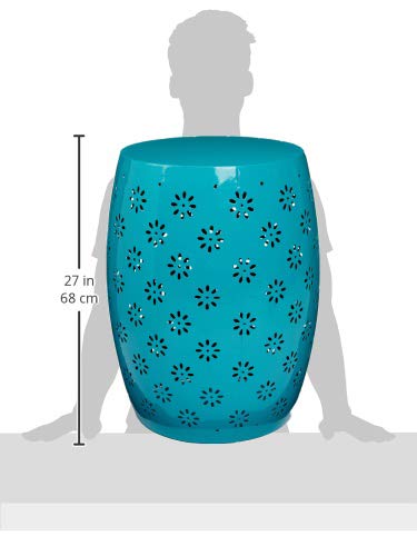 Christopher Knight Home Soleil Outdoor 15" Iron Side Table, Teal