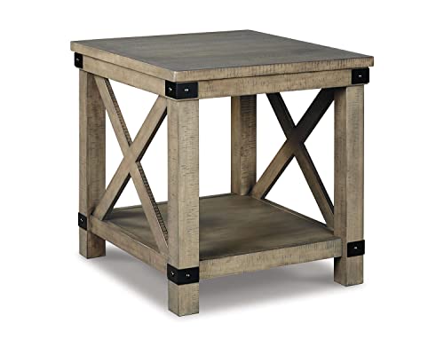 Signature Design by Ashley Aldwin Farmhouse Square End Table with ...