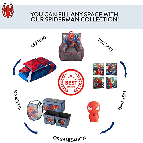 Marvel Spiderman Kids Roll Up Sleeping Bag, 46" L x 26" W