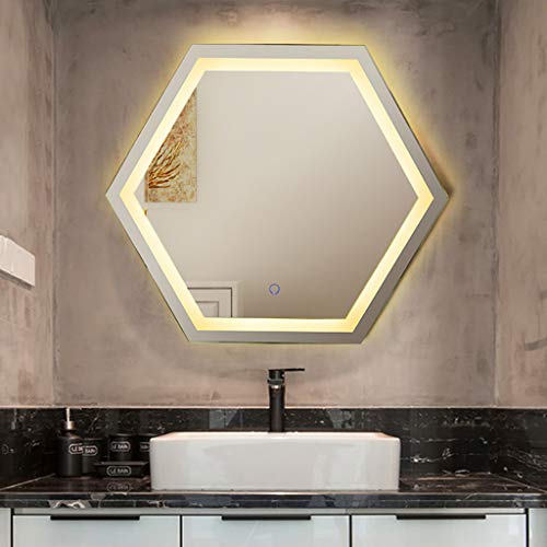 Dimmable LED Bathroom Mirror Plug in Modern Rectangle Lighted Wall ...