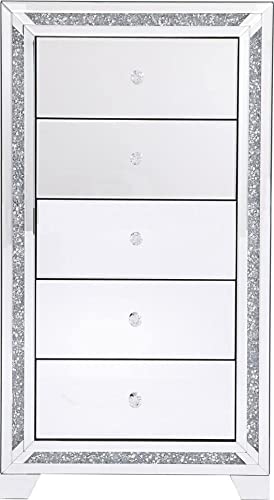 Elegant Lighting Chest of Drawers Modern Contemporary Crystal Mirror ...