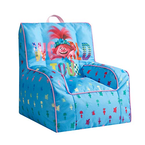 DreamWorks Trolls World Tour Kids Nylon Bean Bag Chair with Piping ...