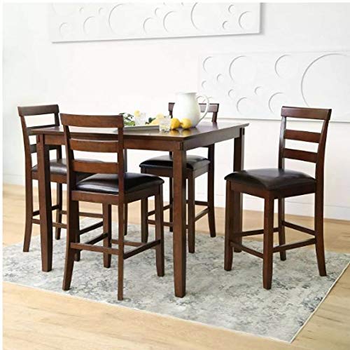 'Alexander Counter-Height Square Dining Table - Brown