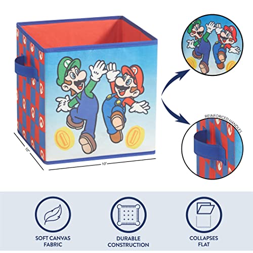 Idea Nuova Nintendo Super Mario 2 Piece Collapsible Storage Cubes, 10 ...