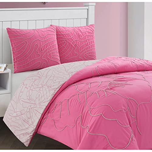 Heritage Kids Embroidered Flowers and Waves Tufted Kids 2 Piece ...