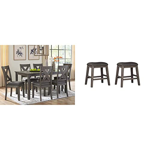 Signature Design by Ashley Caitbrook Rustic 7 Piece Dining Set, Include ...