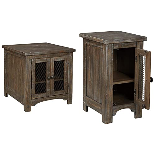 Signature Design by Ashley Danell Ridge Rustic Square End Table, Brown ...
