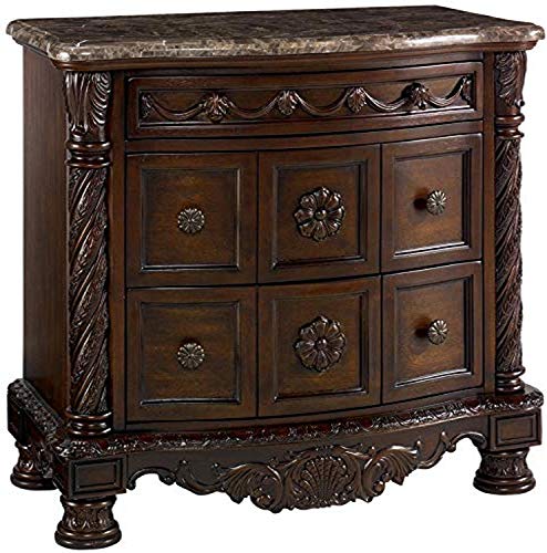 Signature Design by Ashley North Shore Ornate 3 Drawer Nightstand with ...