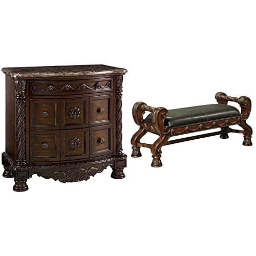Signature Design by Ashley North Shore Ornate 3 Drawer Nightstand with ...