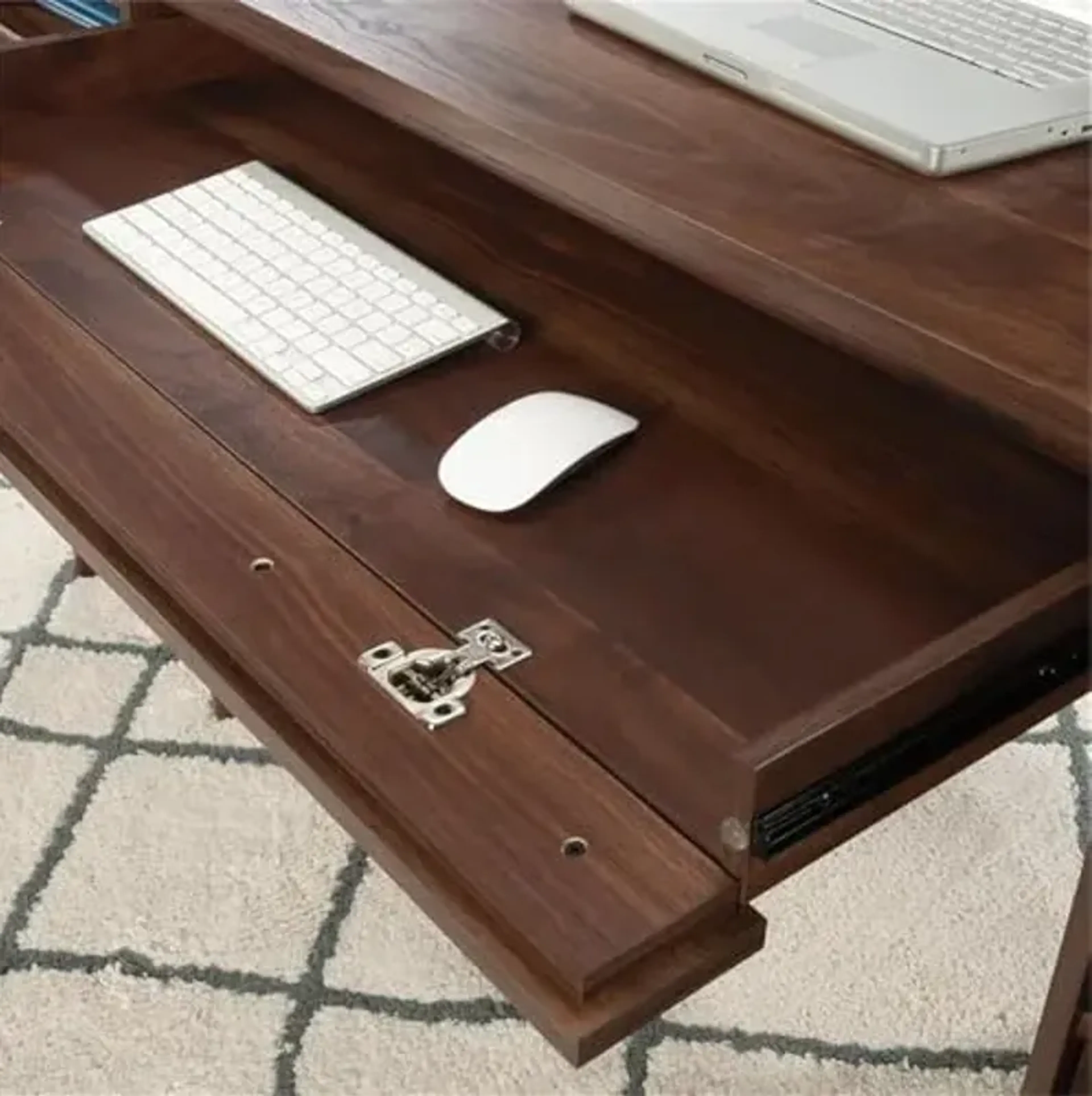 Sauder Clifford Place Engineered Wood Executive Desk In Grand Walnut ...