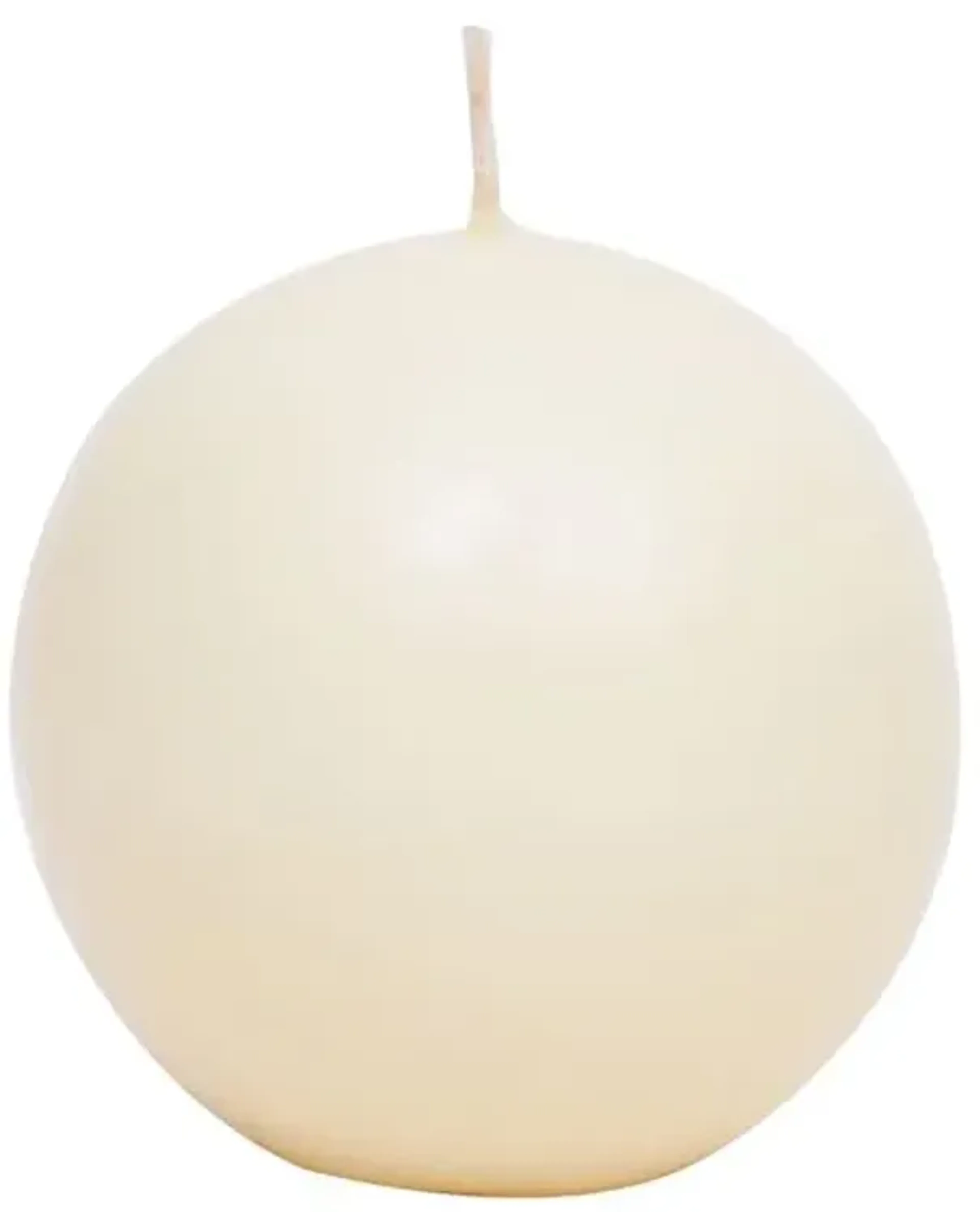 Ivory Unscented Overdip Sphere Candle 3 At Home | Furniture.com