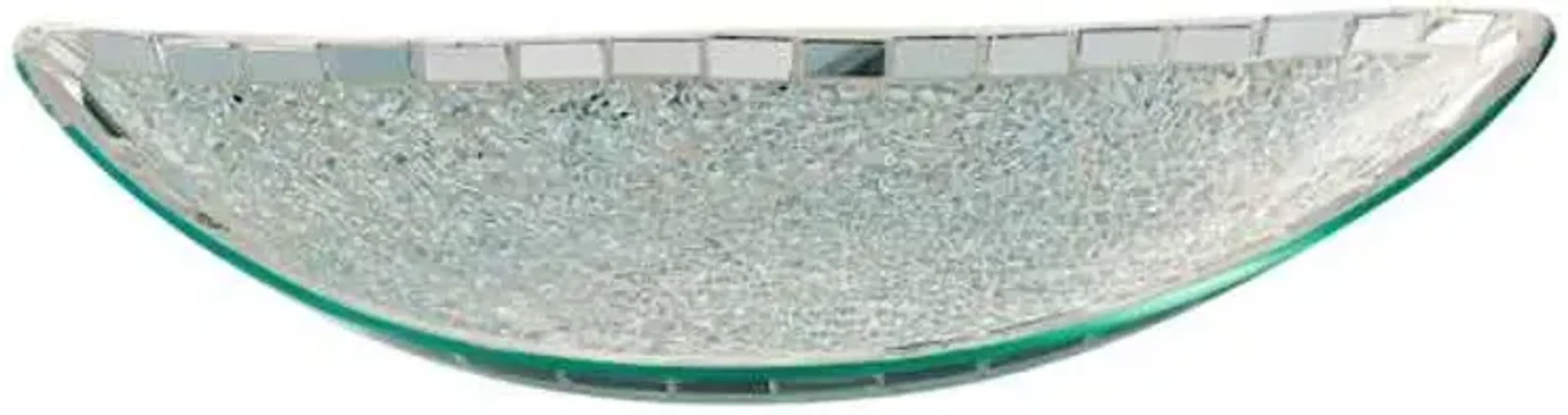 Mosaic Crackle Glass Tray 15x7 At Home | Furniture.com
