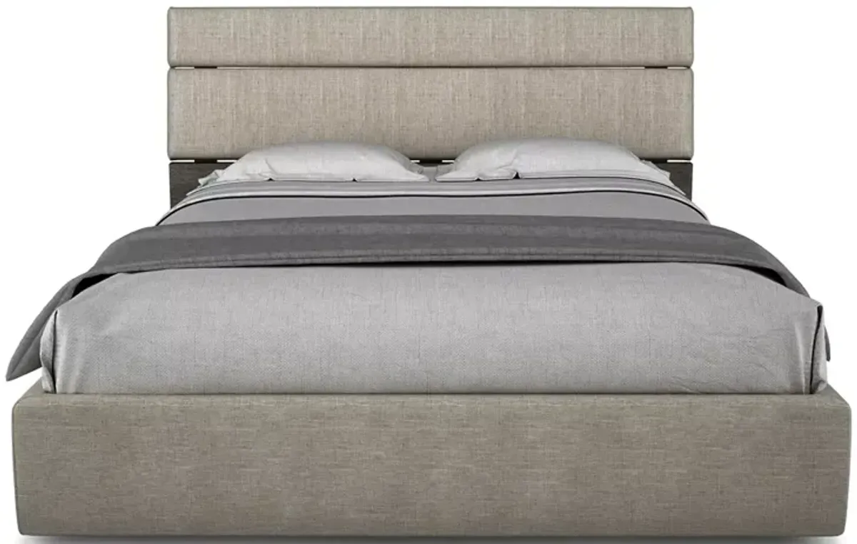 Parker House Avery Fabric Upholstered Panel Bed - Stream Grey - Queen ...