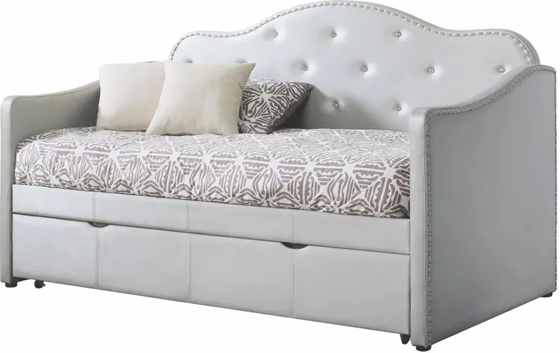 Coaster® Elmore Grey Twin Upholstered Daybed with Trundle