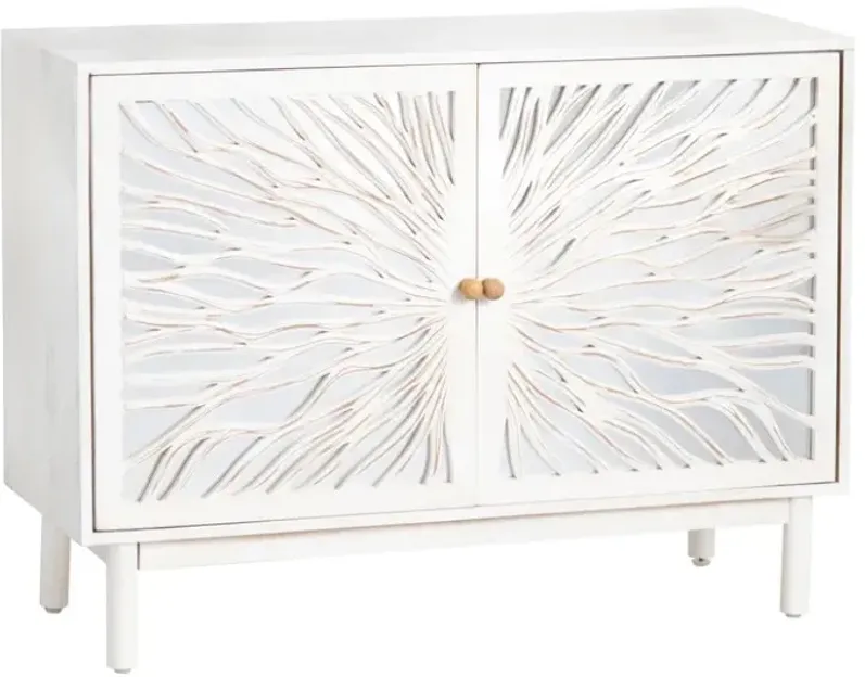 Crestview Collection Frost White Two-Door Cabinet