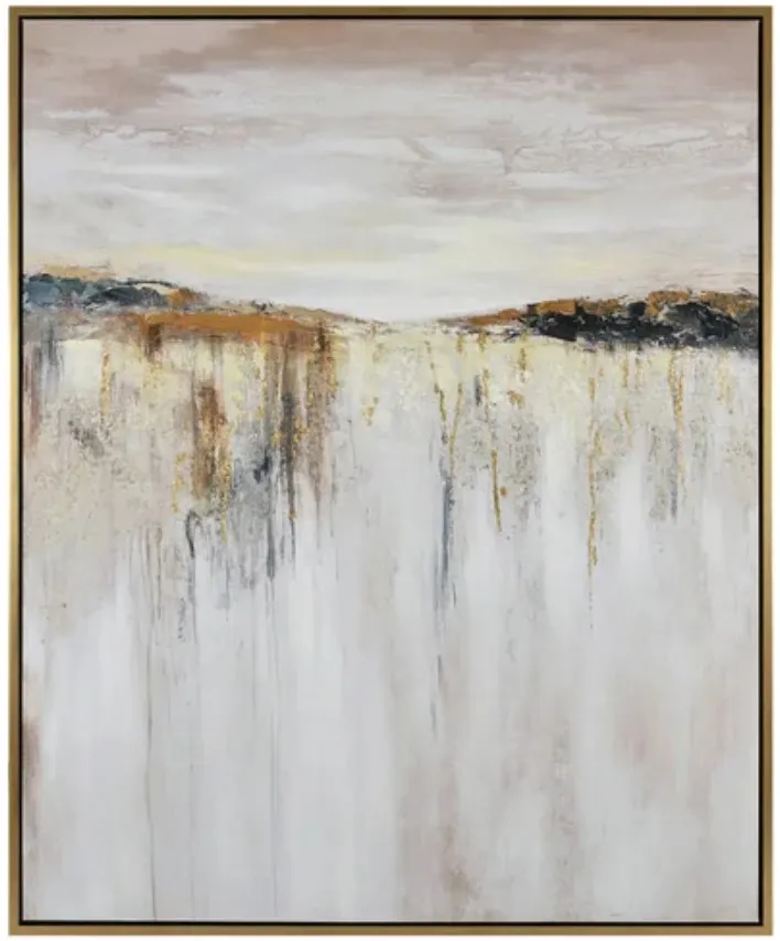 Crestview Collection Brooks Beige/Gold Wall Art