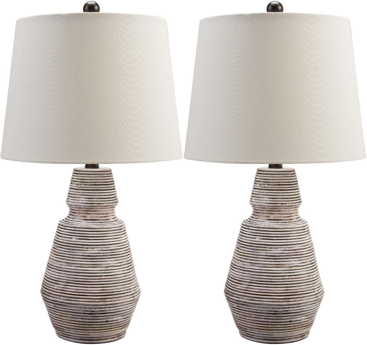 Signature Design by Ashley® JairburnsSet of 2 Brick Red/White Table Lamps