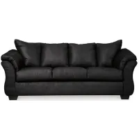 Ashley Dari Sofa, Classic Black Polyester, Foam Pillow Top Arms, 89 ...