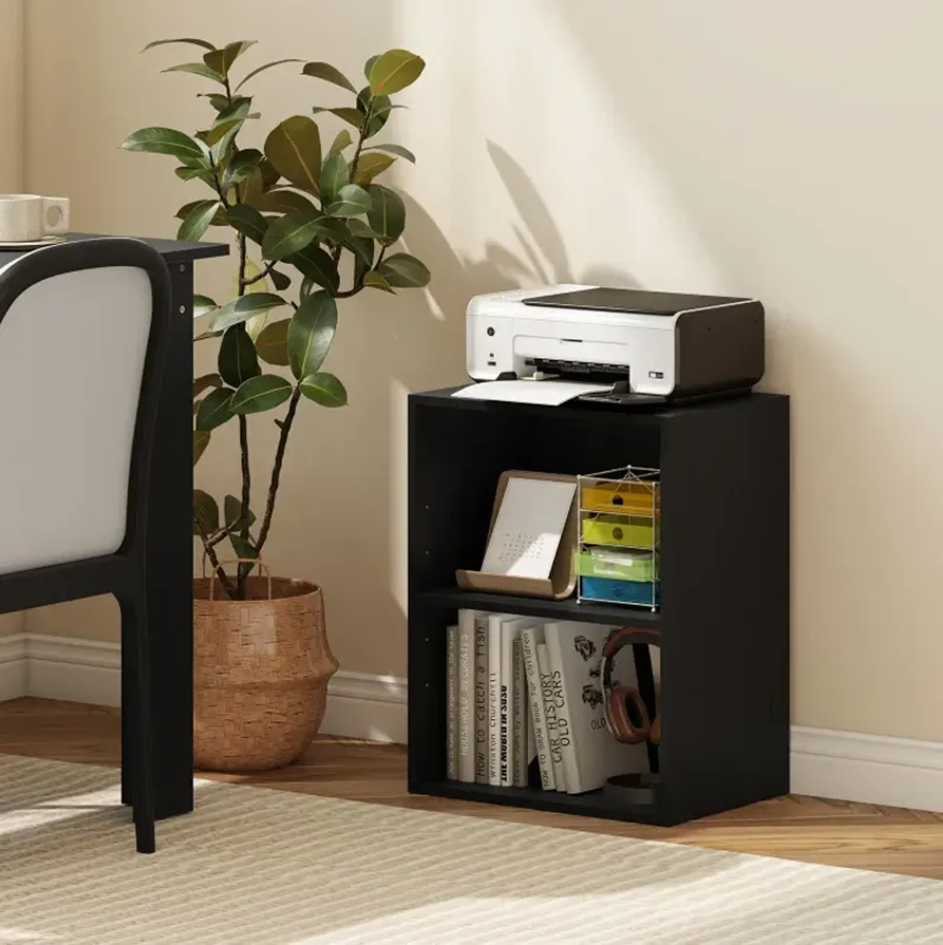 2 Cube Bookcase Set Of 2 Floor Standing Open Bookshelf W 5 Position ...