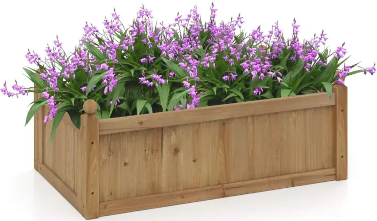 Rustic Wood Tricycle Planter with Wheels and Storage Box by Costway ...