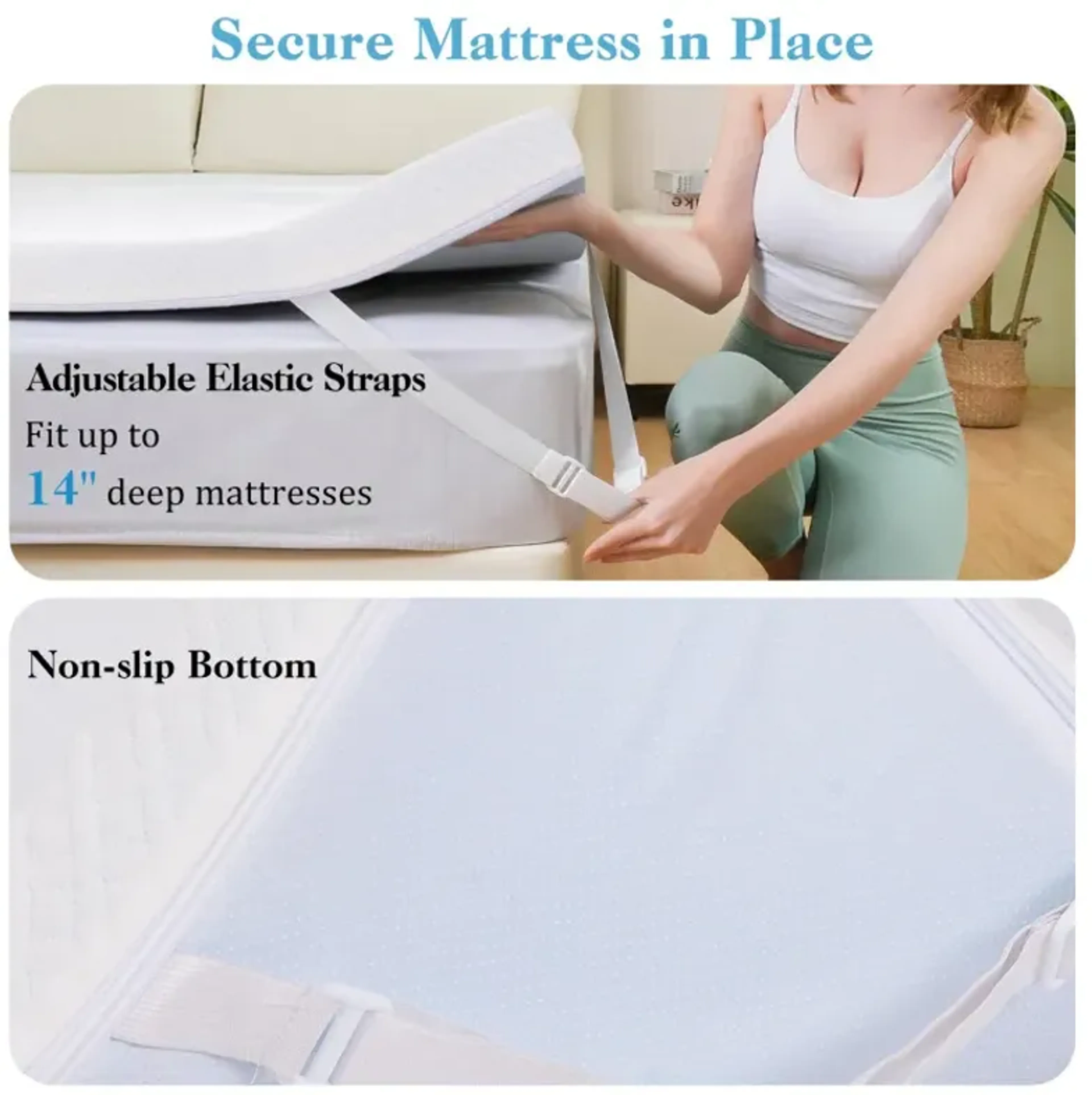 3 Inch Gel Infused Memory Foam Mattress Topper With Removable Cover ...