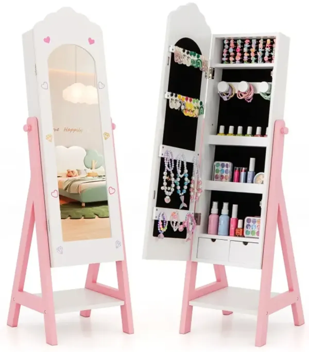 Kids Toy Storage and Bookshelf with Boxes and Open Shelves by Costway ...