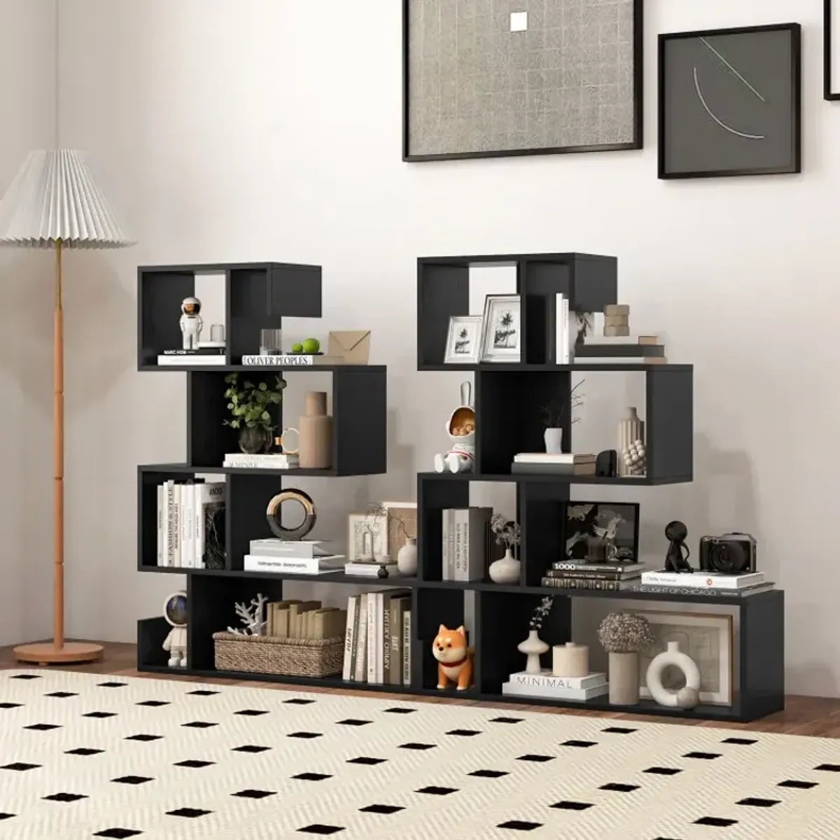 6-Tier Bookcase with 6 Open Shelves and Anti-Toppling Kits by Costway ...