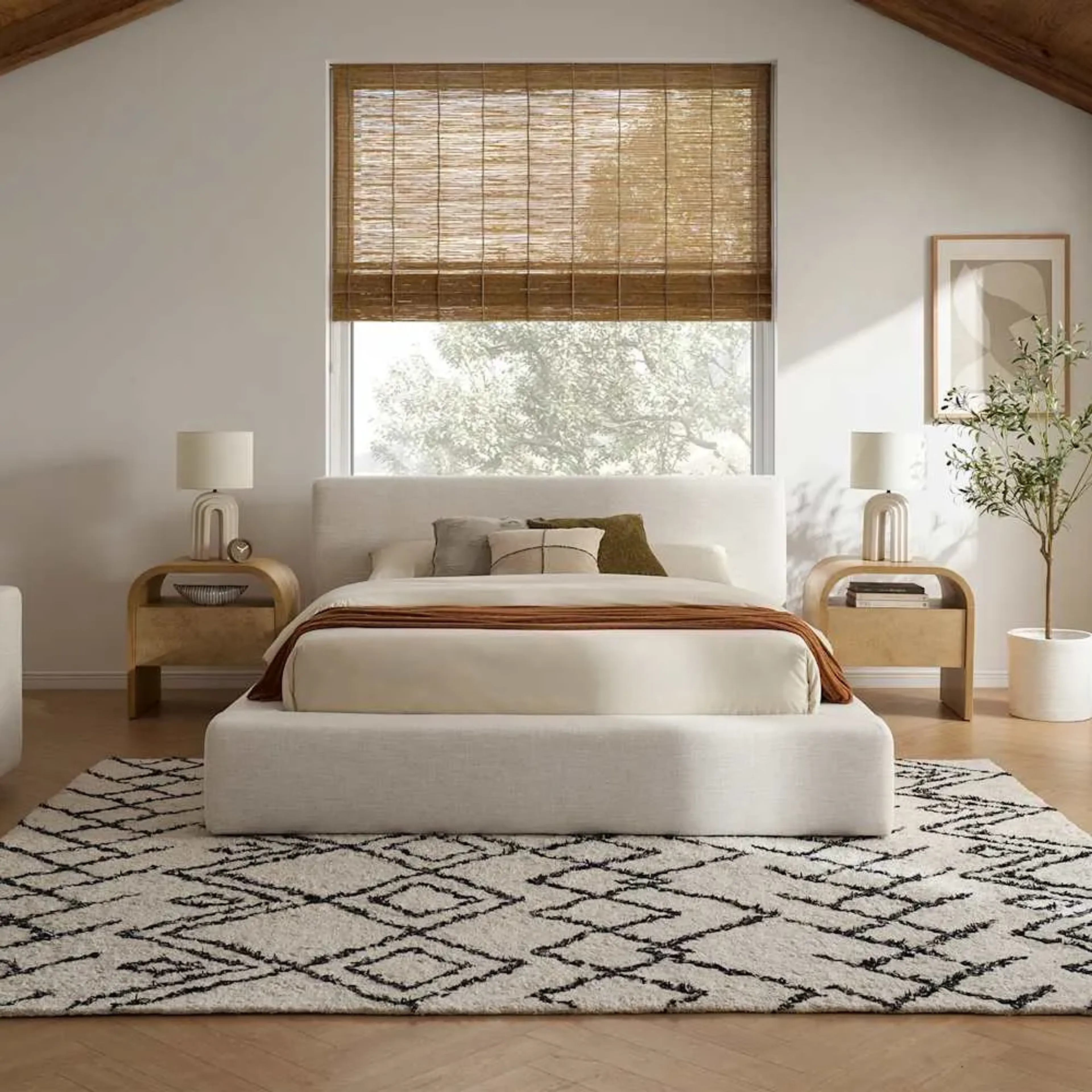 Dawson King Size Storage Bed Beach Linen Castlery | Furniture.com