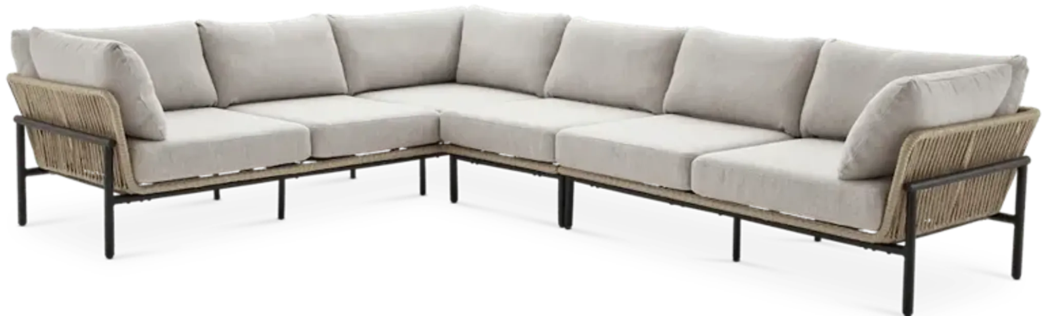 Sierra Outdoor Extended L-Shape Sectional Sofa | Furniture.com
