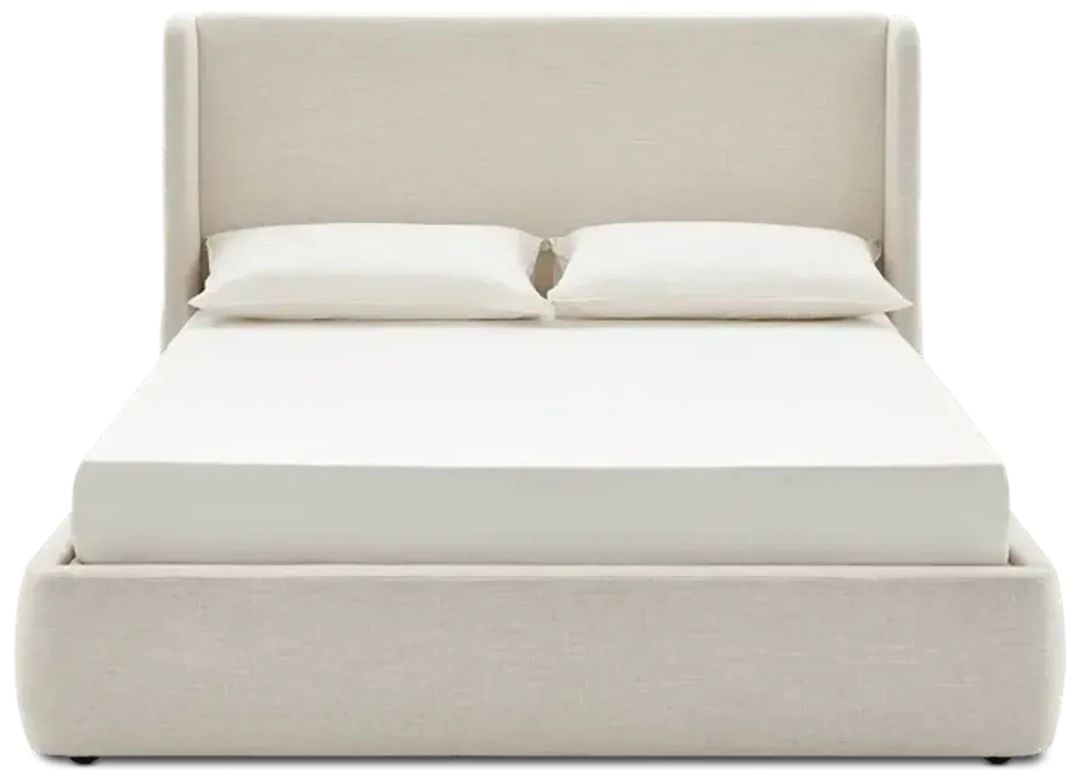 Dalton Storage King Size Bed, (Navagio) Beach Linen by Castlery ...