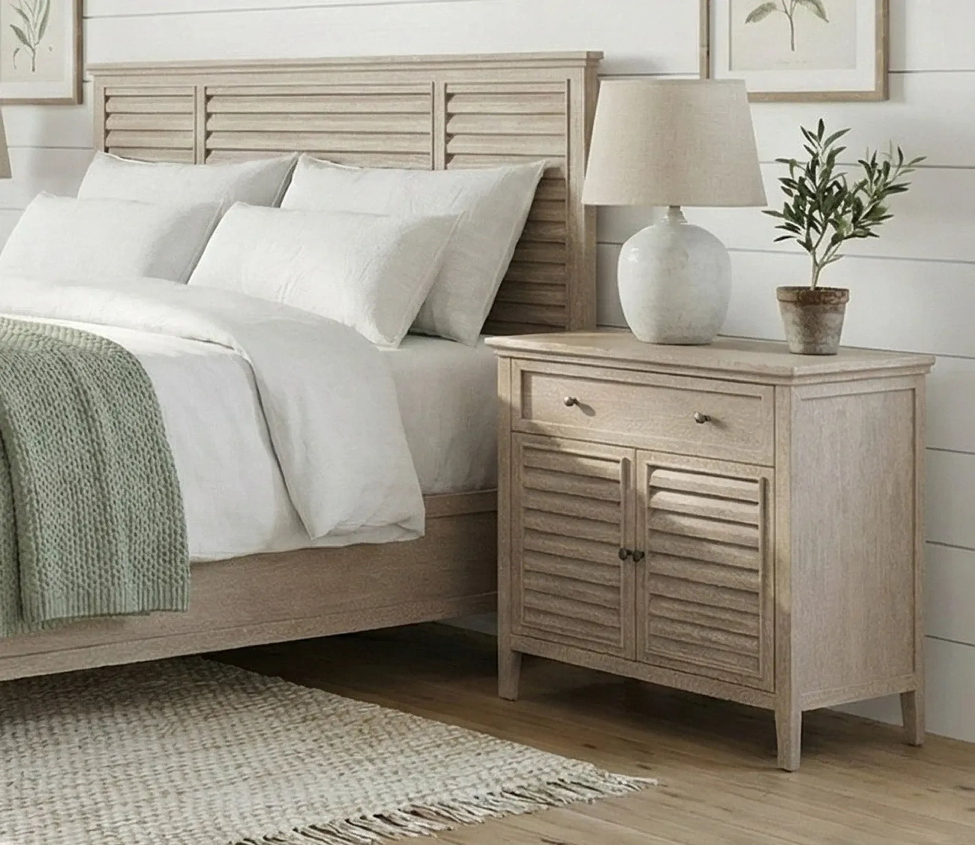 Cm Home Carson Wood Bed 10 Height White King City Mattress | Furniture.com