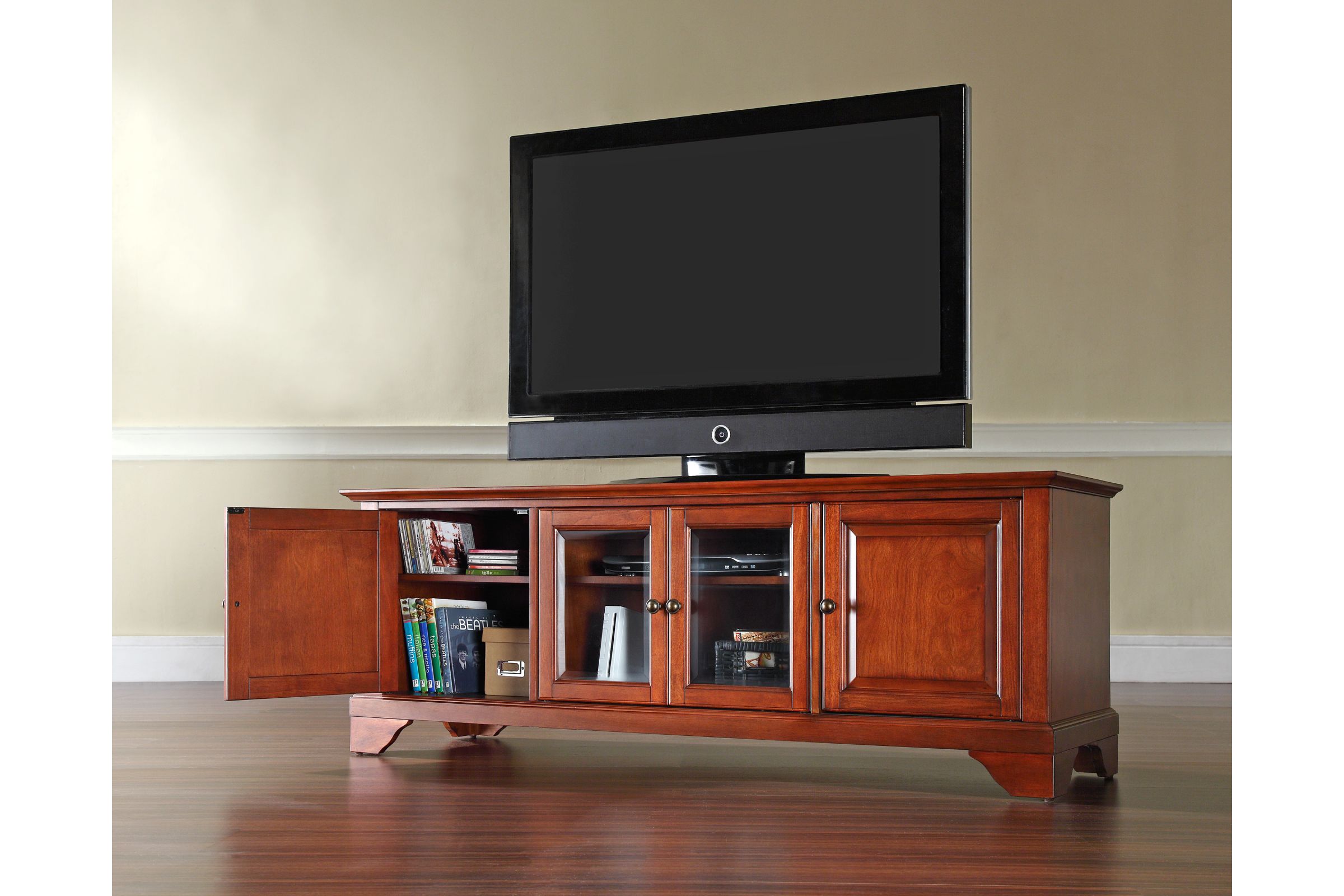 Lafayette 60" Low Profile TV Stand in Classic Cherry