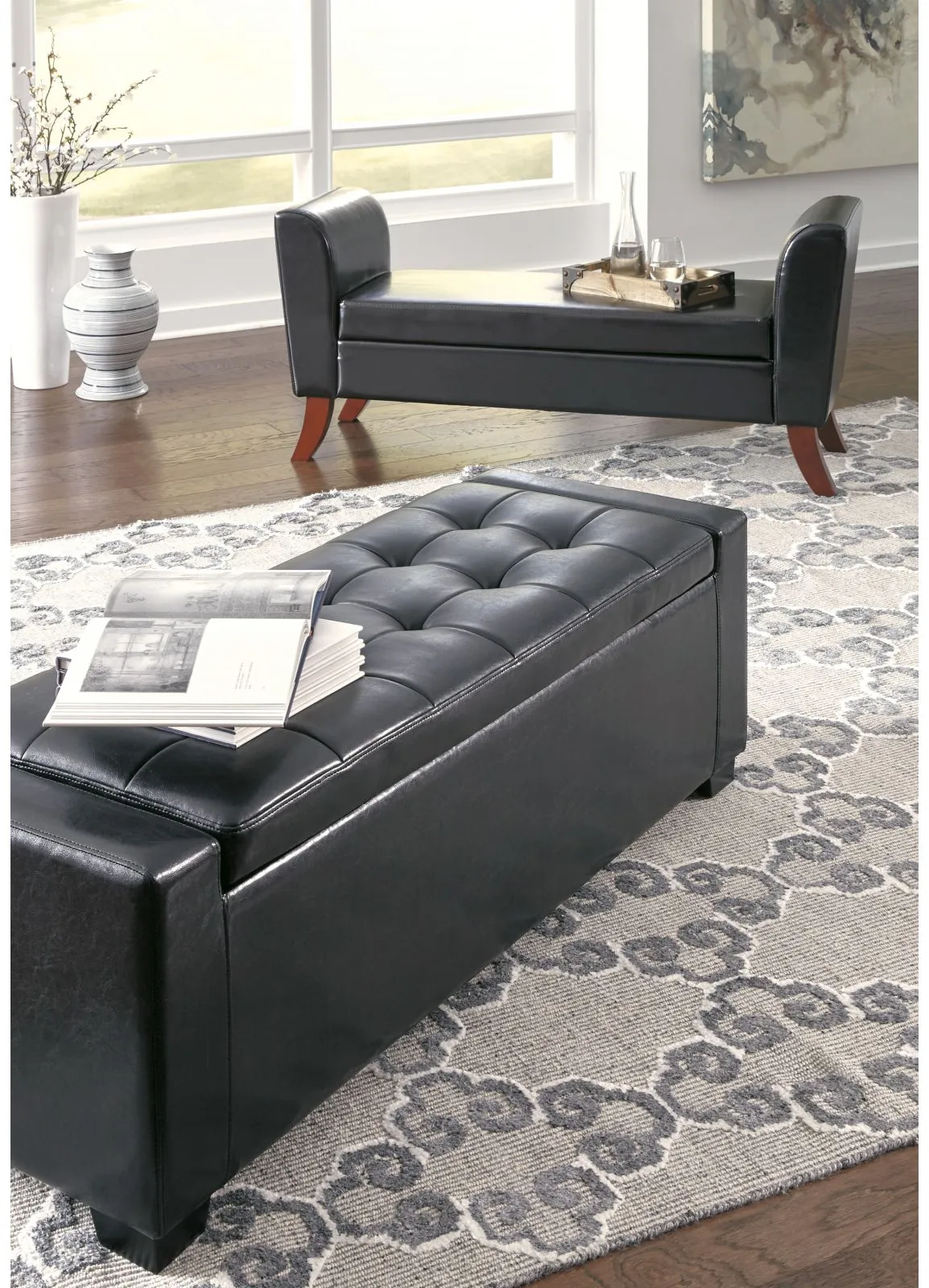 Benches Upholstered Storage Bench