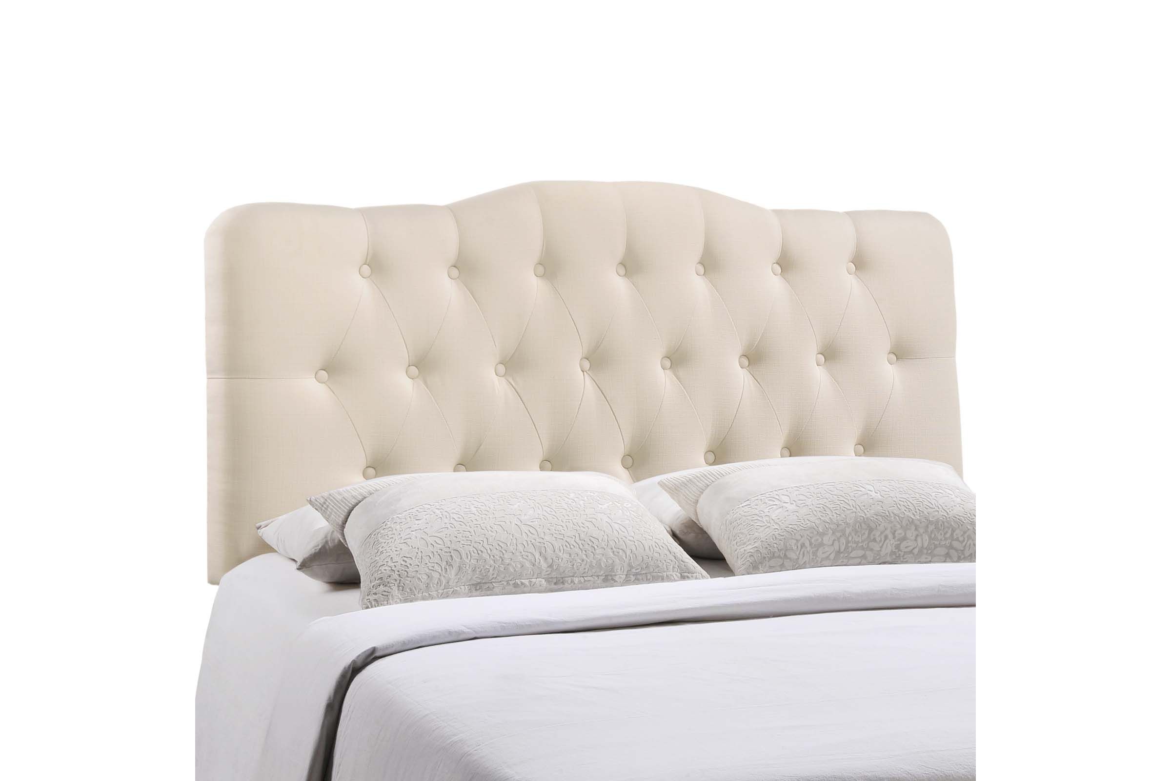 Annabel Full Upholstered Headboard in Ivory
