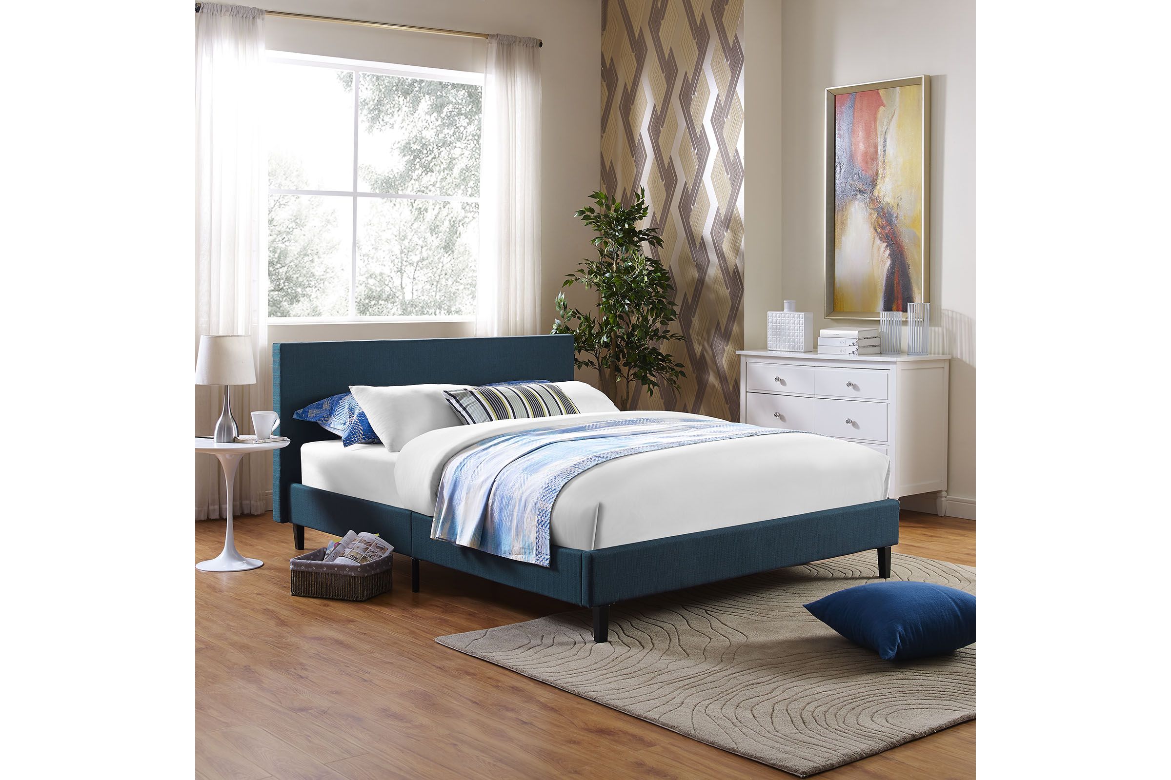 Anya Queen Bed in Azure