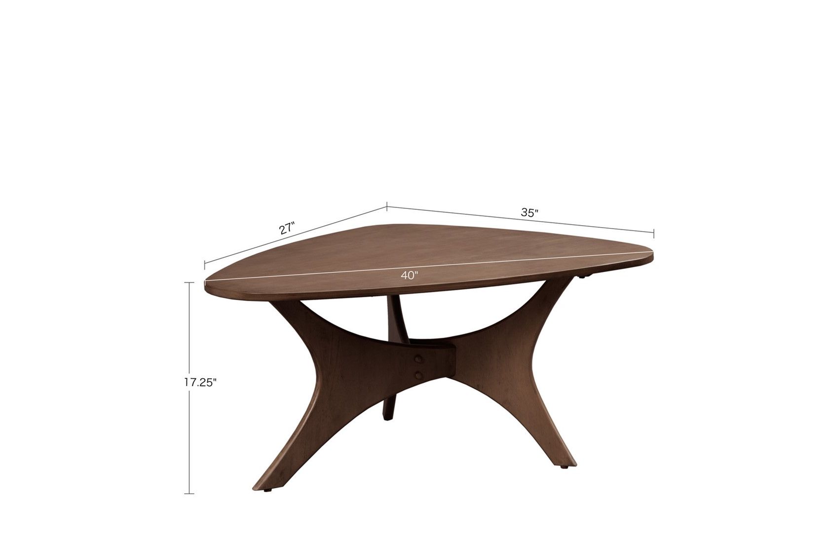 Blaze Triangle Wood Coffee Table by INK+IVY