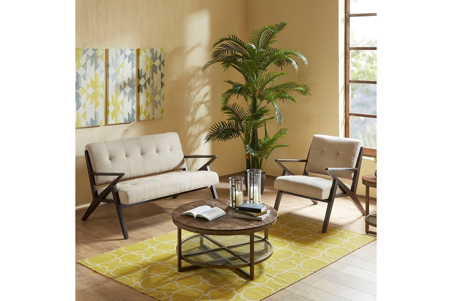 Rocket Lounge Chair in Beige by INK+IVY