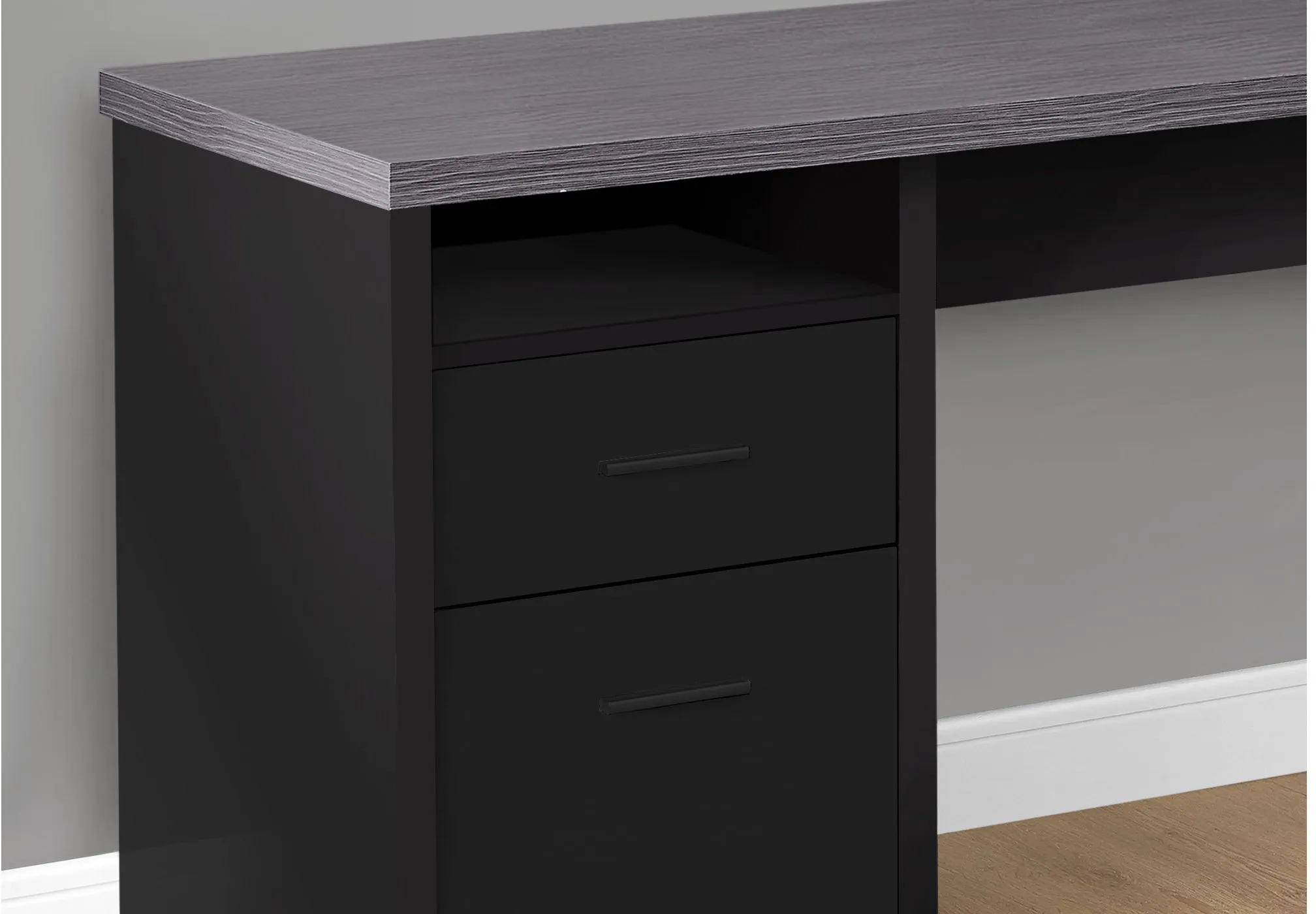 Black 80" Computer Desk