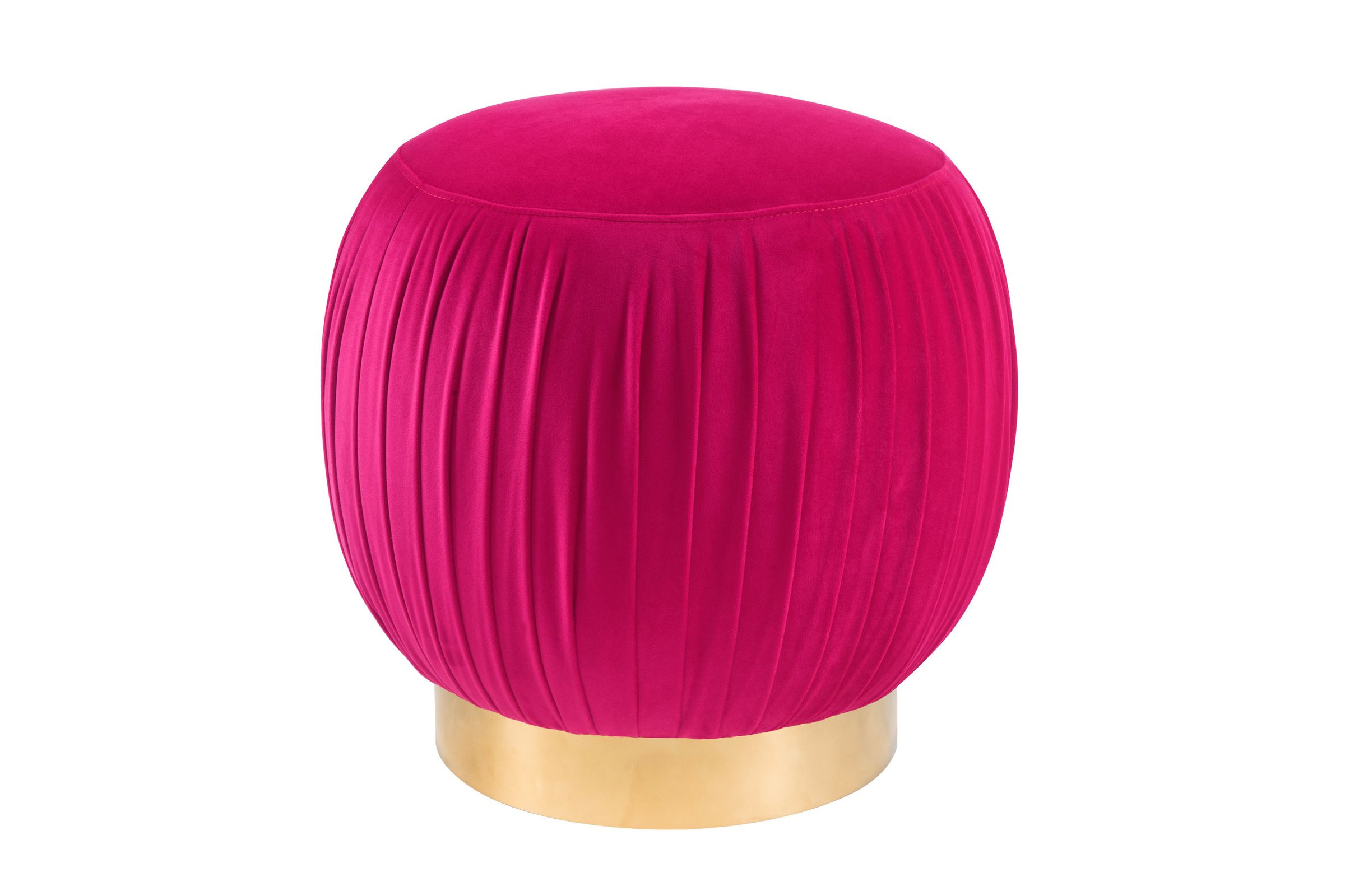 Tulip Pink Velvet Ottoman