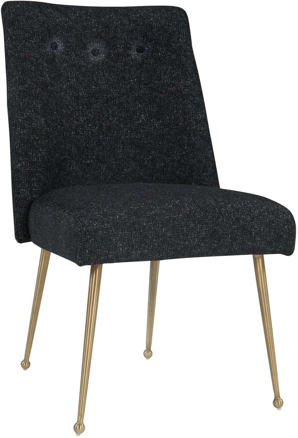 Batik Black Textured Linen Dining Chair
