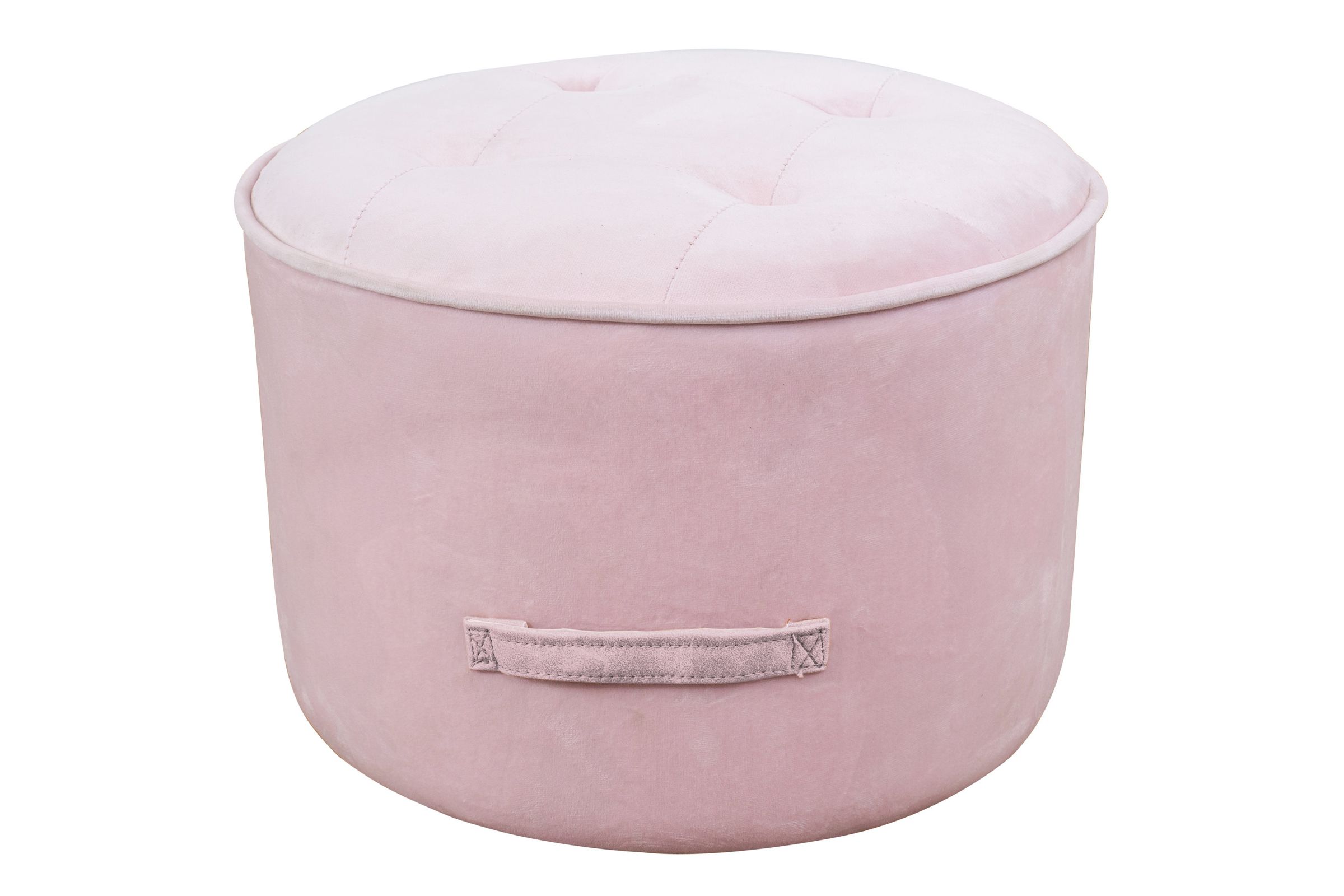 Luna Blush Velvet Ottoman