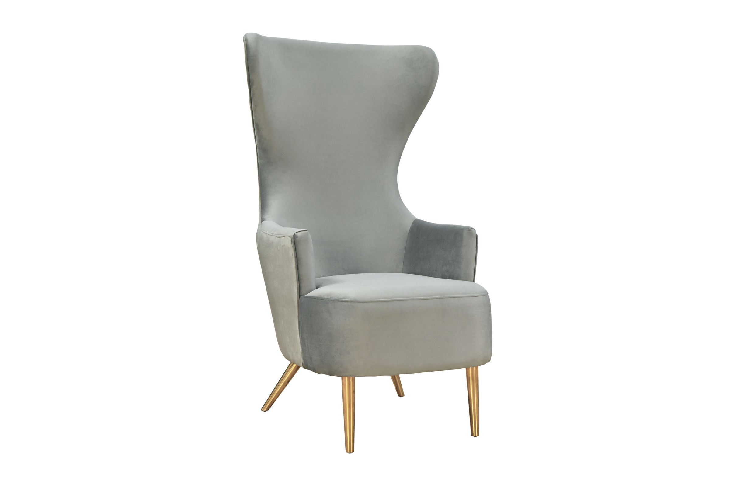 Julia Grey Wingback Chair