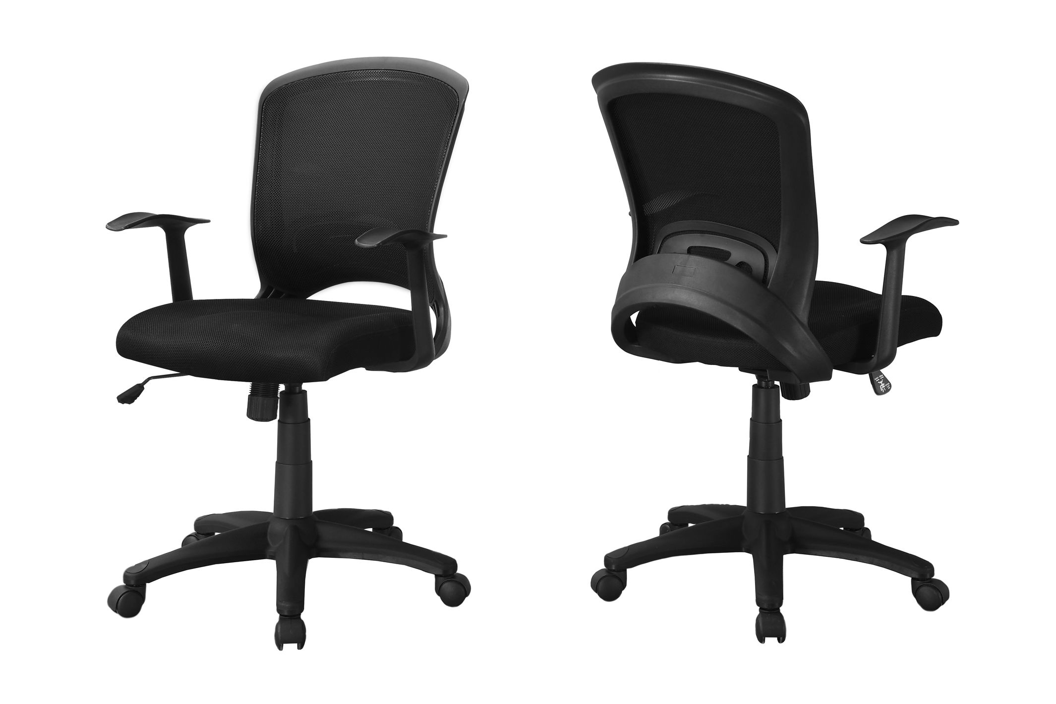 Black Mid-Back Multi-Position Office Chair