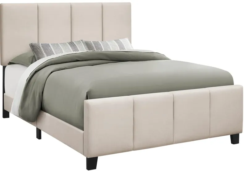 Bed - Queen Size / Beige Linen