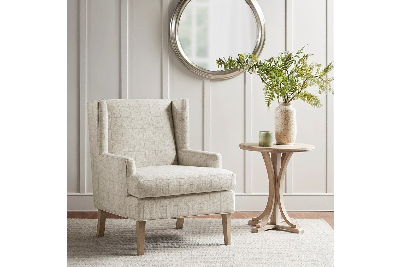 Decker Accent Armchair in Beige