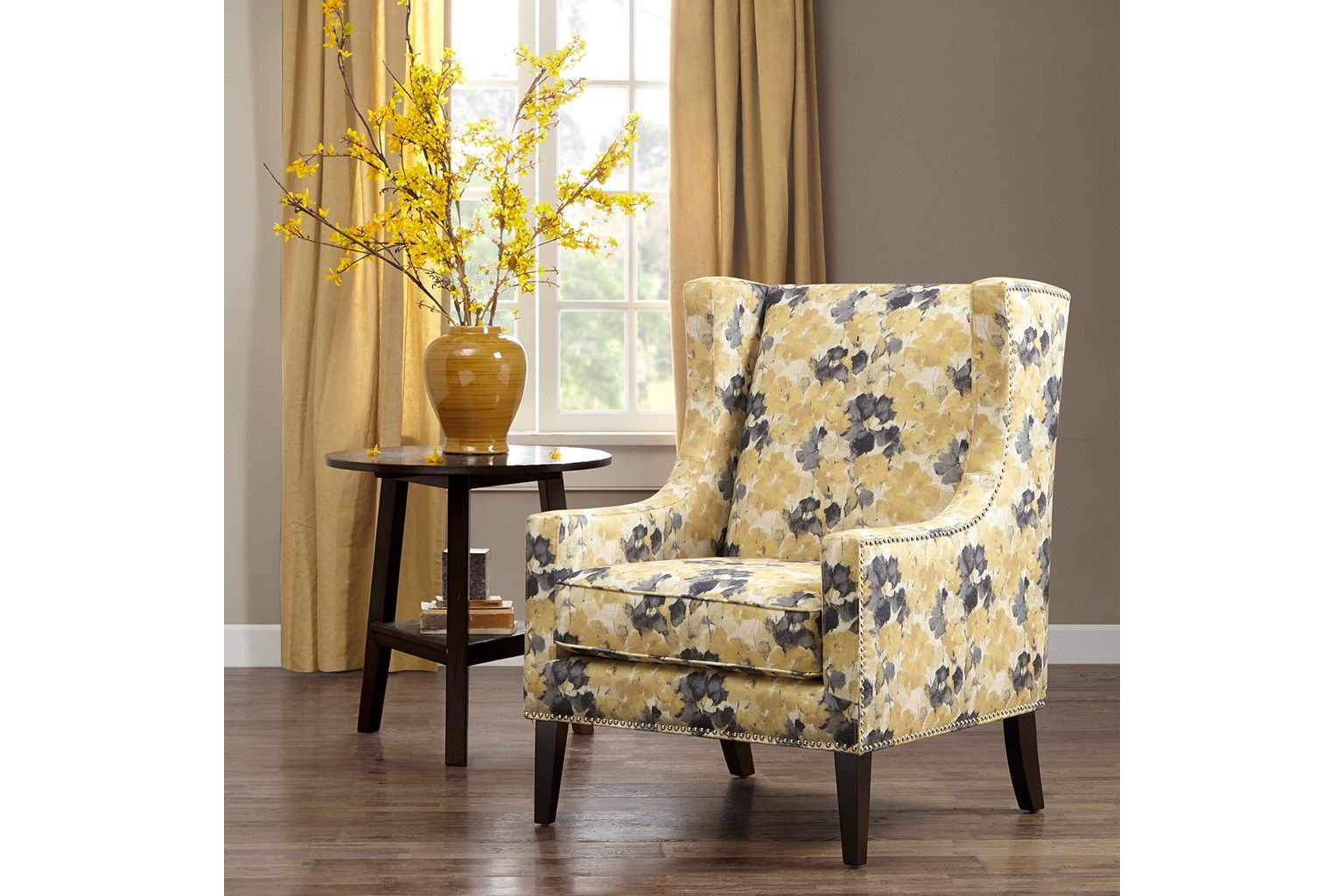 Barton Yellow Wing Chair
